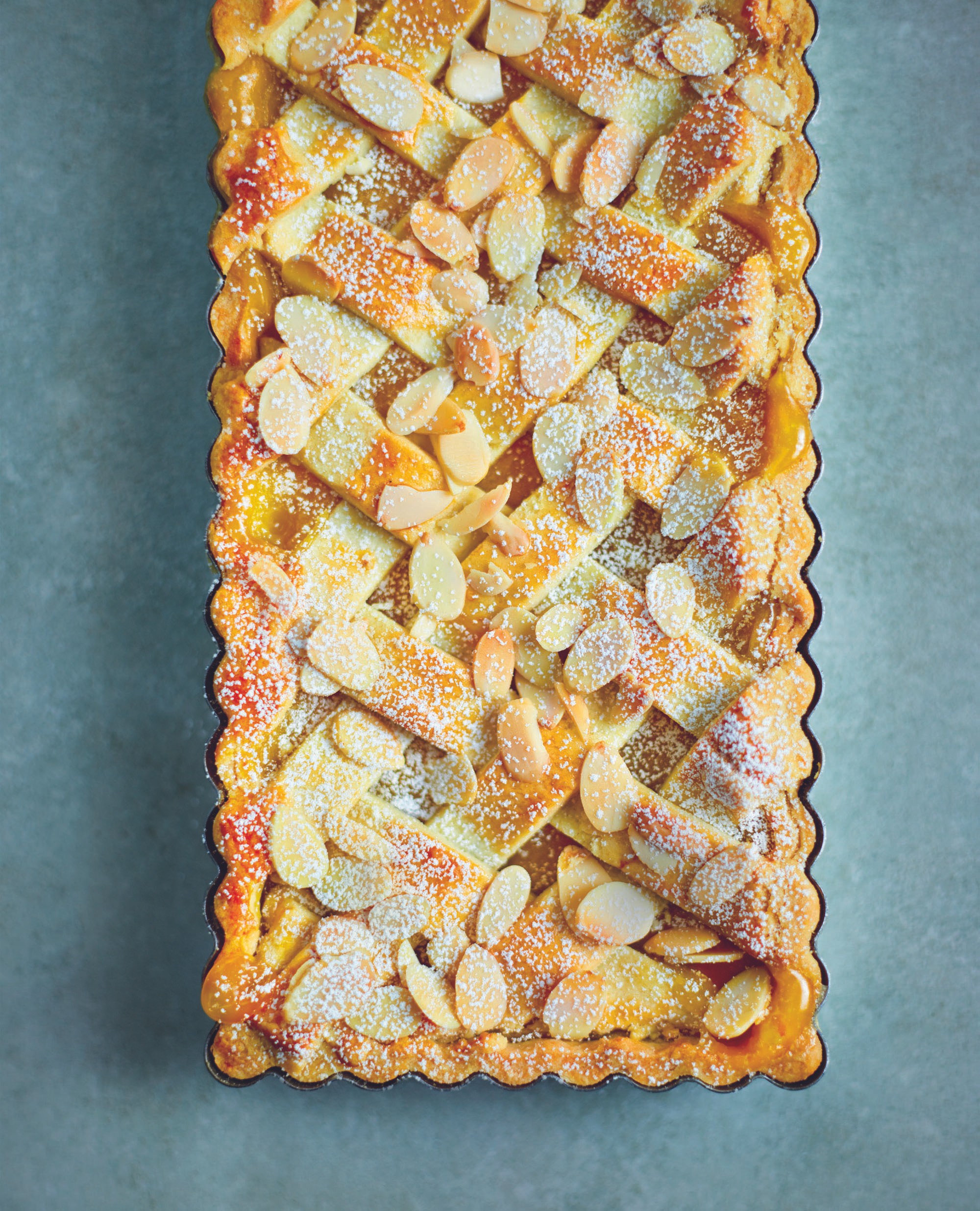 Lemon Linzer Lattice Tart from Bake by Lorraine Pascale