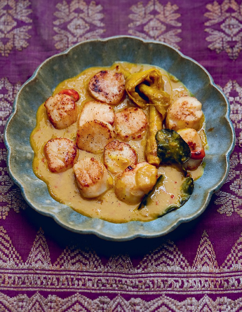 Scallops gulai from Fire Islands: Recipes from Indonesia by Eleanor Ford