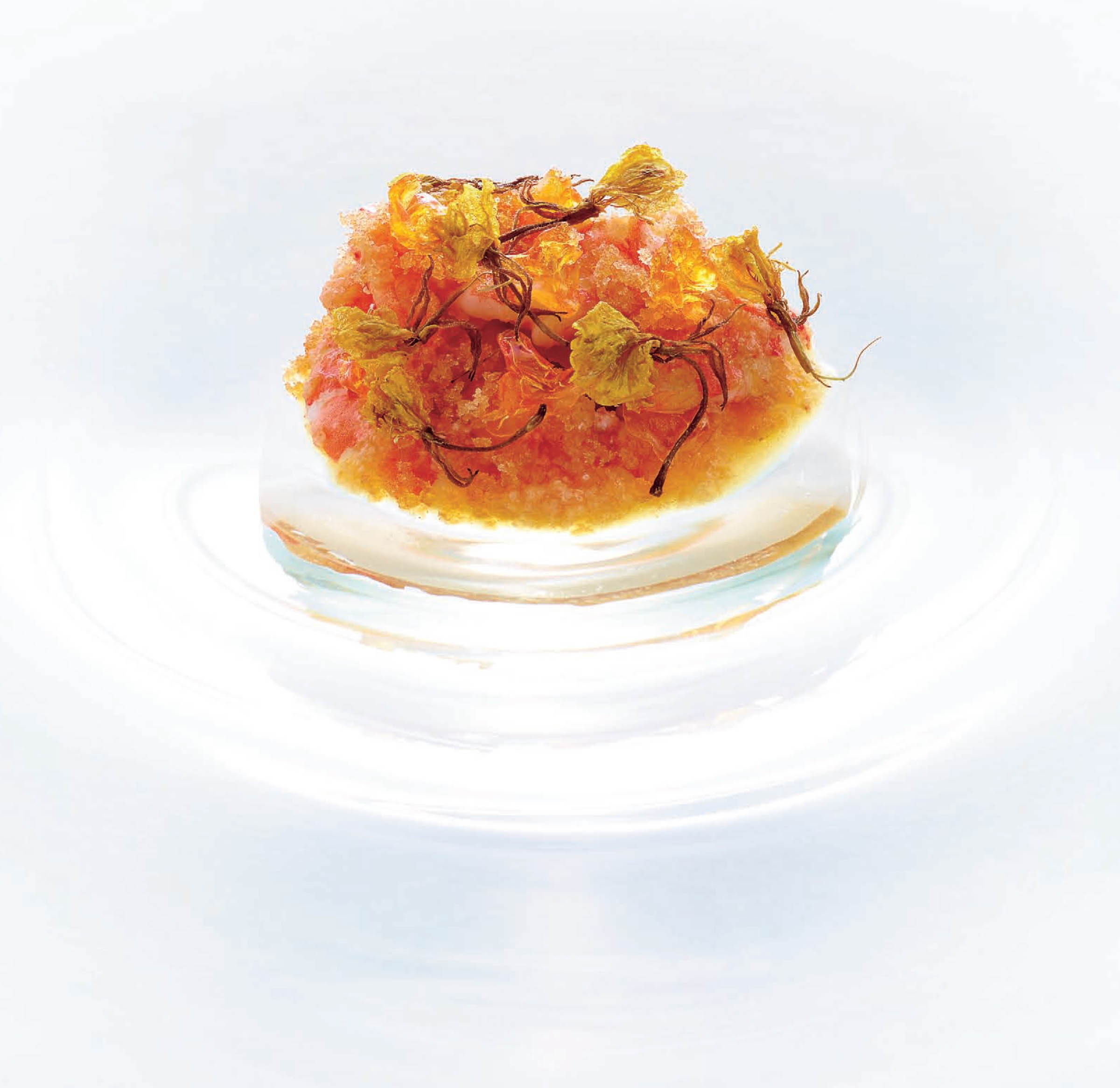 Wild Sea Prawns, Cured Mullet Roe, Salted Egg Yolk, Sea Urchin Custard ...