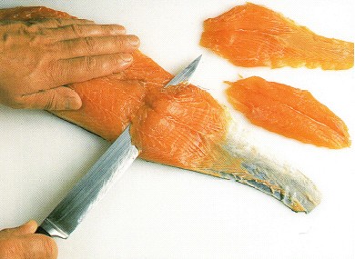Cutting Fish Escalopes from La Varenne Pratique by Anne Willan