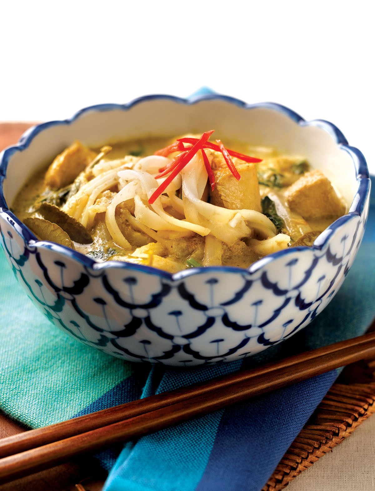 Khanom Jeen Gaeng Keaw Wan Gai from The Little Thai Cookbook by Marshall Cavendish