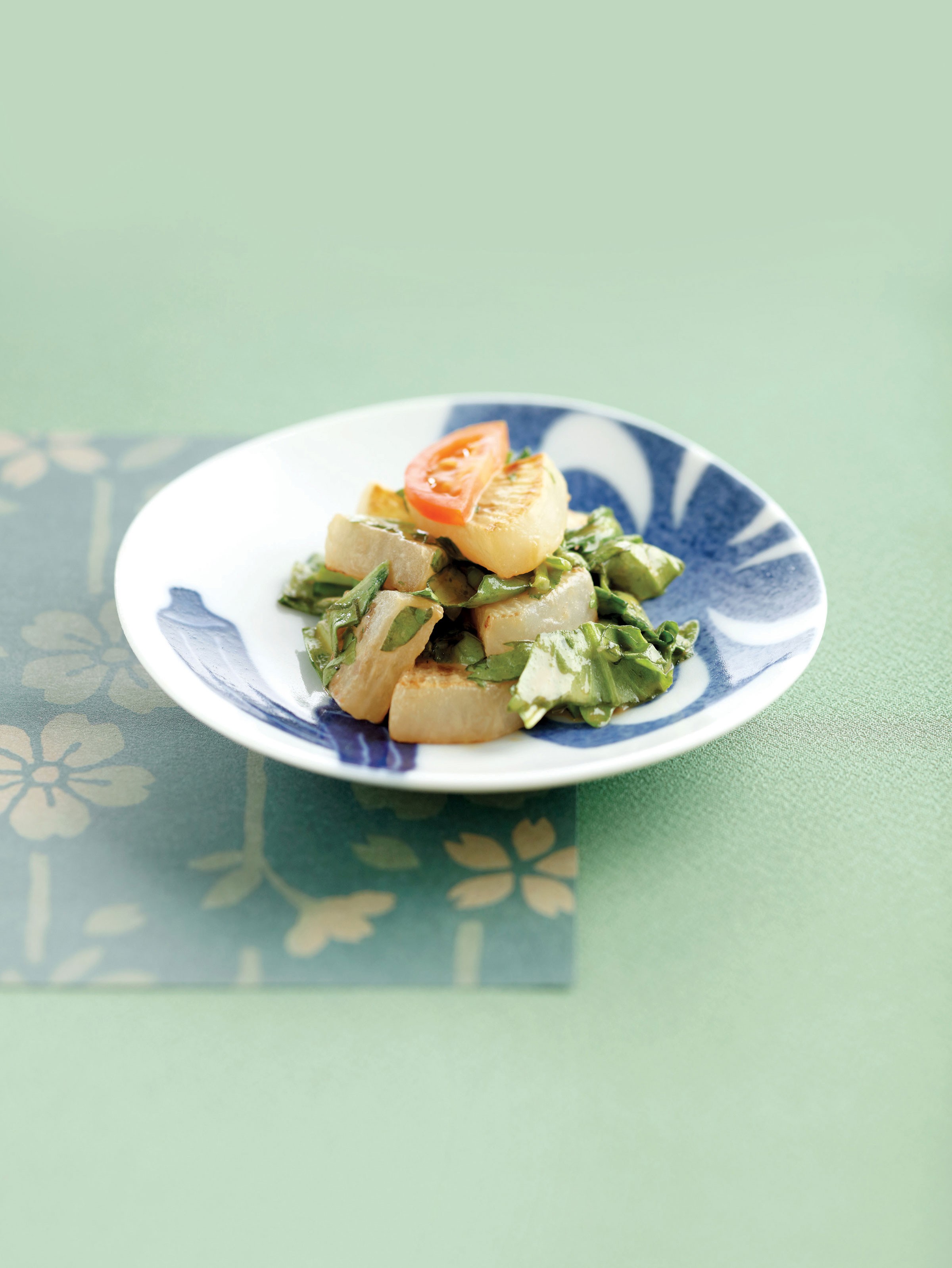 Shungiku and Daikon with Sesame Dressing from Living Shojin Ryori by ...