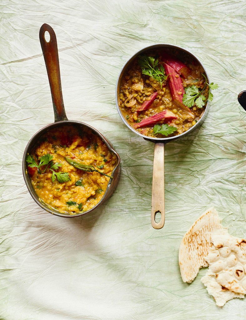 Green Dahl with Rhubarb and Ginger from Mowgli Street Food by Nisha Katona