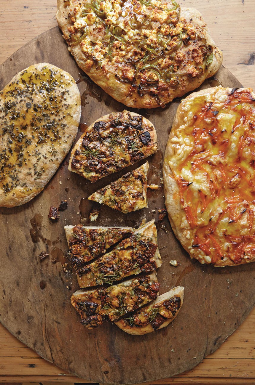 Flat Bread with Dried Figs, Roquefort Cheese, and Rosemary from ...