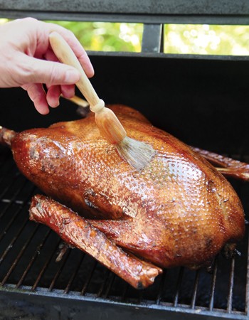 Israeli Smoked Goose from Planet Barbecue by Steven Raichlen