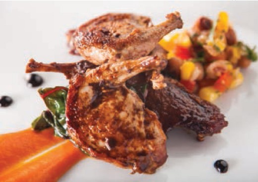 Quail with Balsamic Glaze from Professional Cooking by Wayne Gisslen