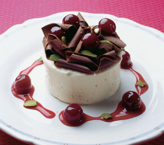 White Chocolate Parfait with Flambéed Cherries from Professional Baking ...
