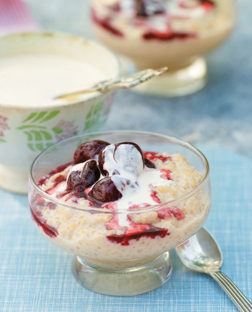 Quinoa Pudding with Cherry Compote from The Quinoa Cookbook by Penny Doyle