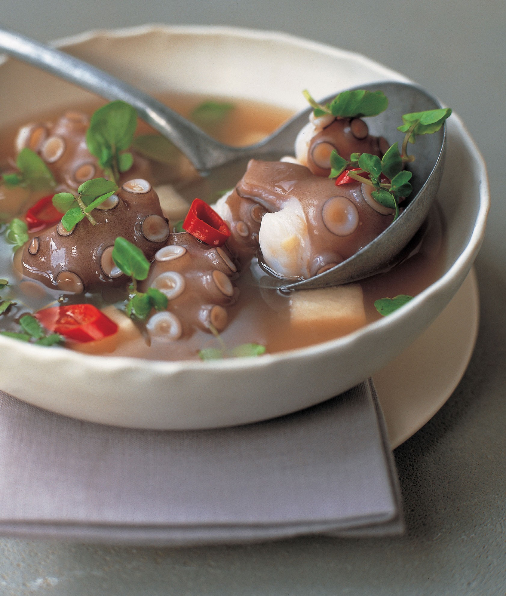 Octopus & watercress soup from Taste of Korea by Young Jin Song